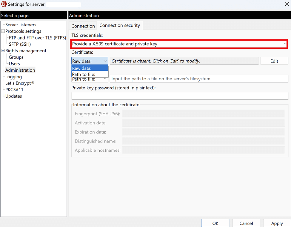 How to install an SSL certificate on the FileZilla Server - Cheap SSL Security
