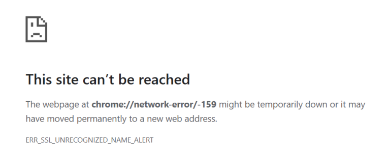 How to Fix HTTPS Unrecognized Error 'ERR_SSL_UNRECOGNIZED_NAME_ALERT' - Cheap SSL Security